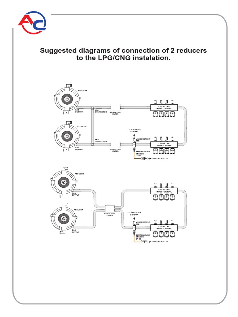 Diagrams of Dual Reducer Connections for LPG/CNG Fuel Injection Systems ...