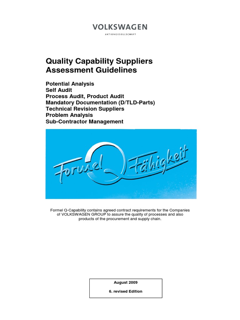 Volkswagen Selfcheck List | PDF | Audit | Supply Chain