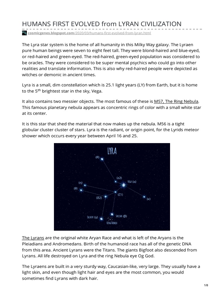 Origins of Humanity: The Lyran Legacy | PDF | Comet | Mars