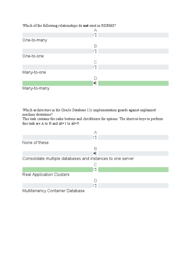 SQL Quiz | PDF | Relational Database | Databases SQL Quiz | PDF | Relational Database | Databases