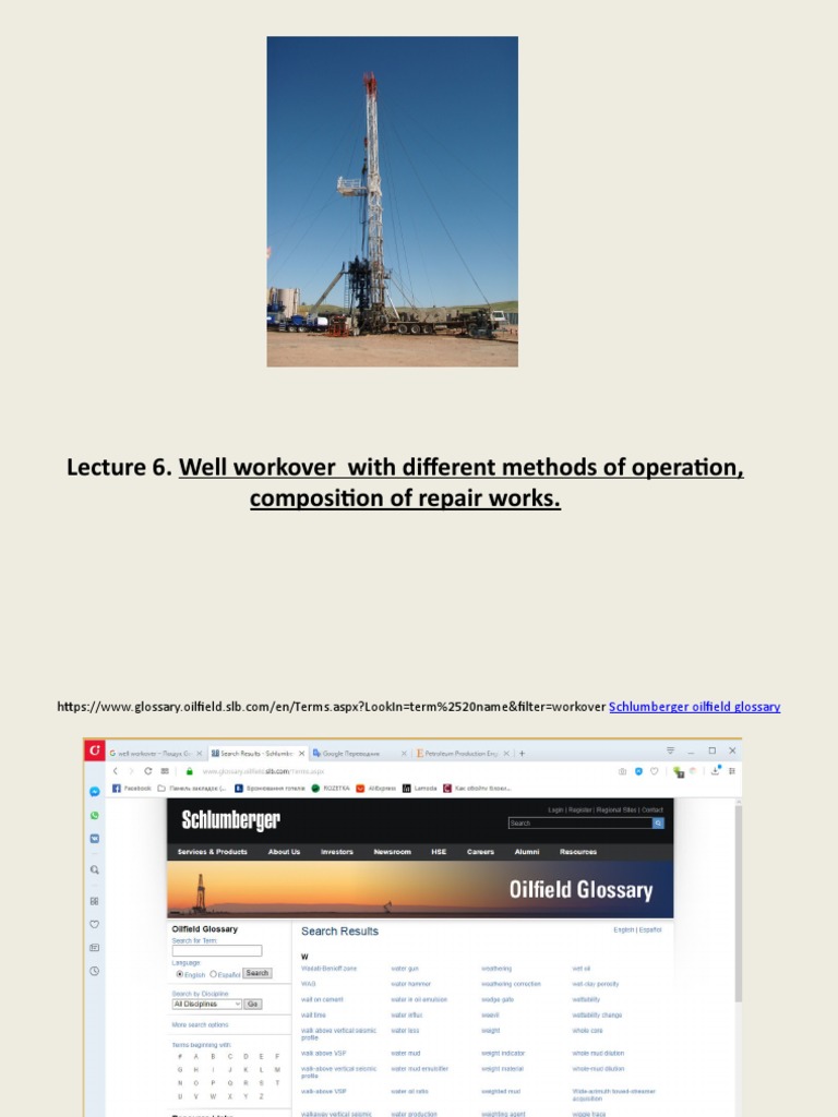 Well Workover With Different Methods of Operation, Composition of ...