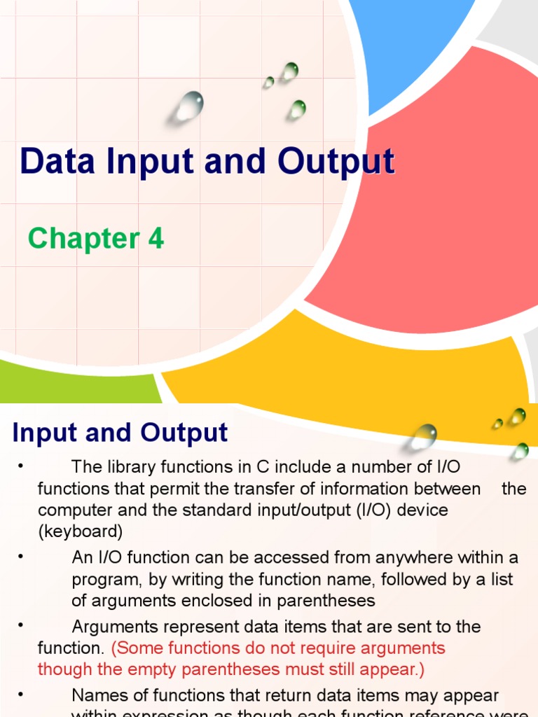 PowerPoint Slides To Chapter 04 | PDF | Input/Output | Subroutine