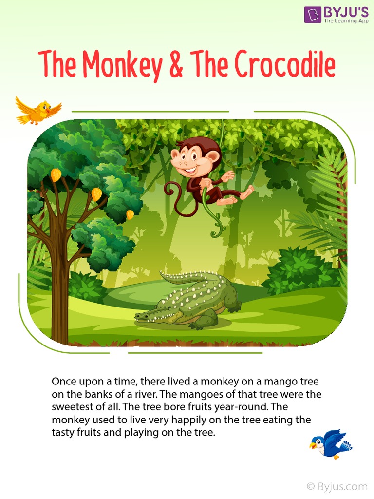 The Monkey and The Crocodile Story PDF | PDF