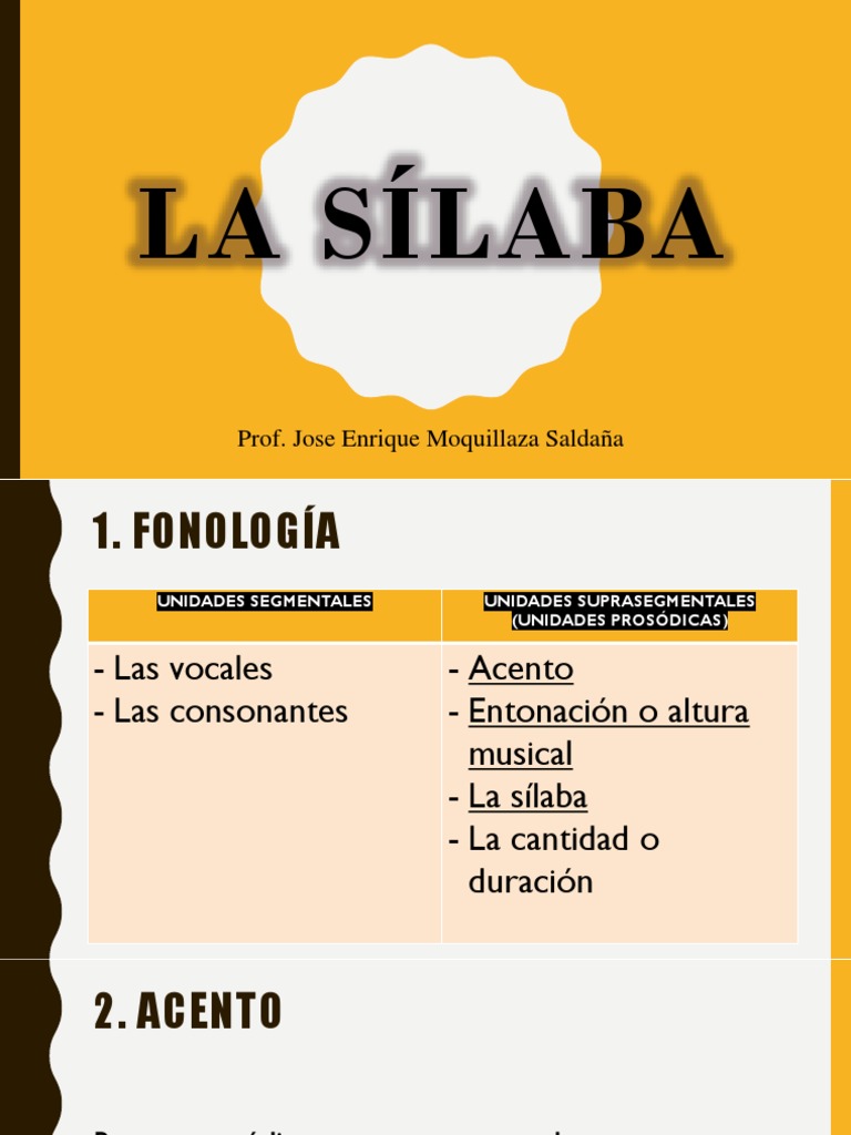 La Sílaba | PDF | Sílaba | Palabra