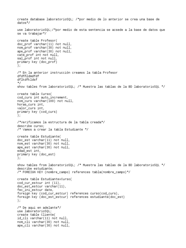 Solucion Laboratorio SQL | PDF | SQL | Paradigmas de programación