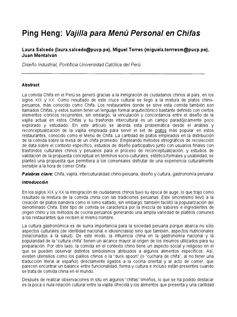 Ping Heng Forma 2019 | PDF | Cocina china | Alimentos