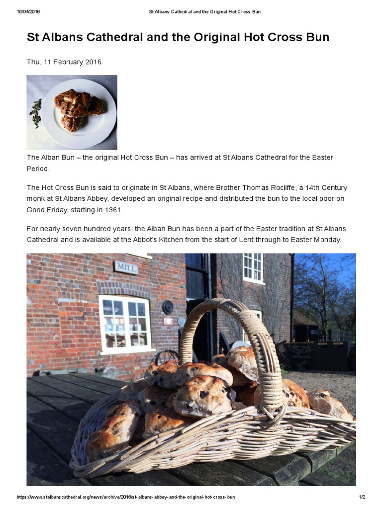 ST Albans Cathedral and The Original Hot Cross Bun - The Cathedral and ...