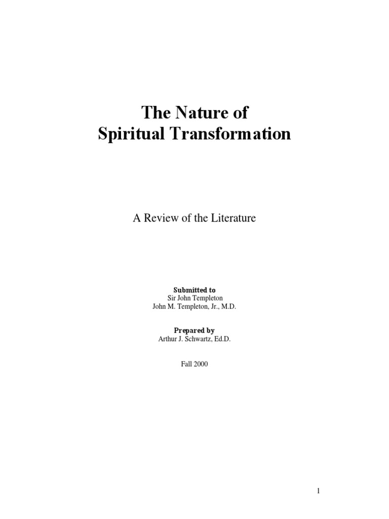 The Nature of Spiritual Transformation | Download Free PDF ...