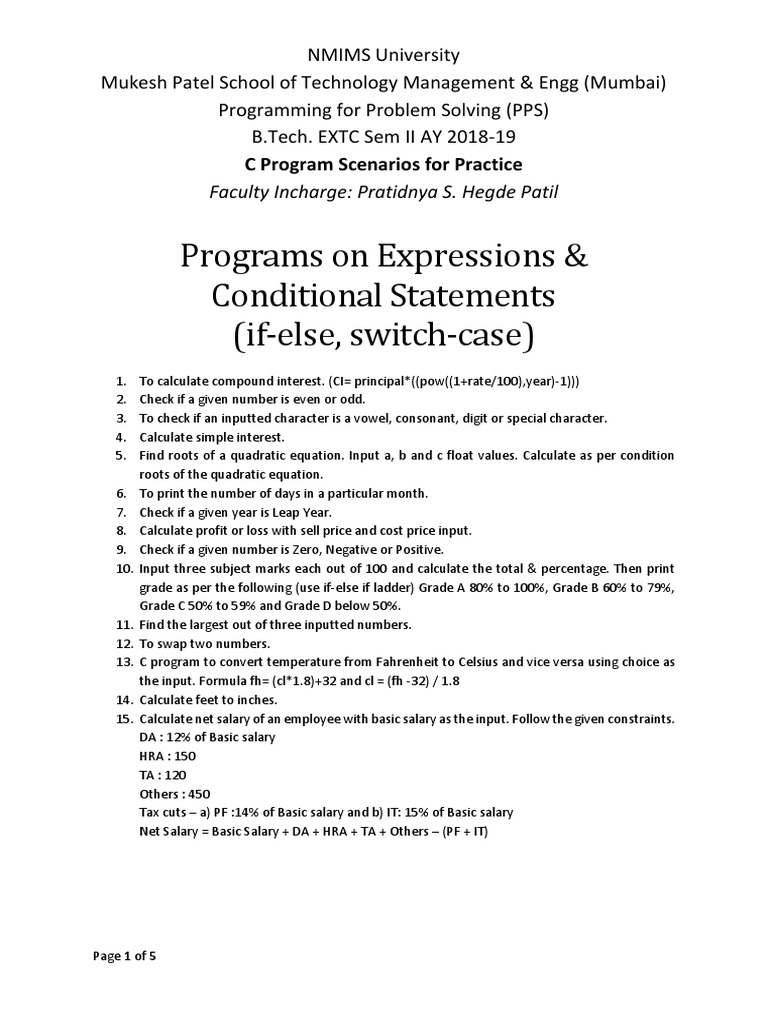 List of C Program Scenarios | PDF | Matrix (Mathematics) | String (Computer Science)