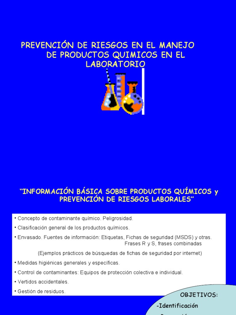 Riesgo Quimico En Laboratorios Pdf Toxicidad Contaminación