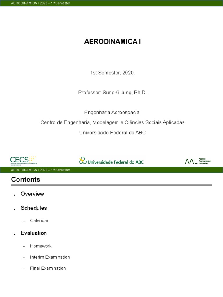 LectureNote Aerodinamica I 2020 01 PDF | PDF | Vector Calculus | Viscosity