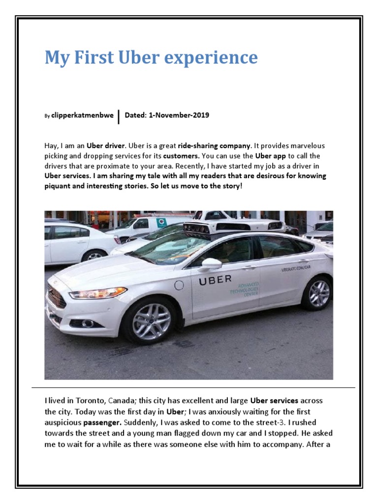 Uber Driver's First Day Drama | PDF