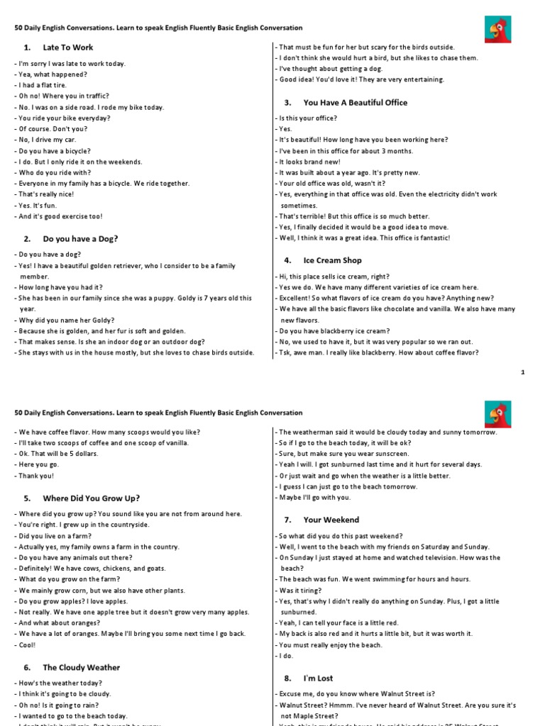 50 Daily English Conversations ? Learn To Speak English Fluently Basic ...