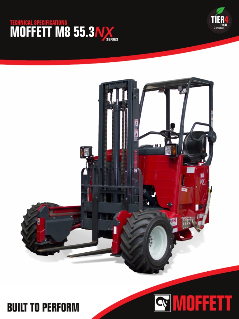 Moffett M8 55.3 Technical Specs | PDF | Crane (Machine) | Wheeled Vehicles