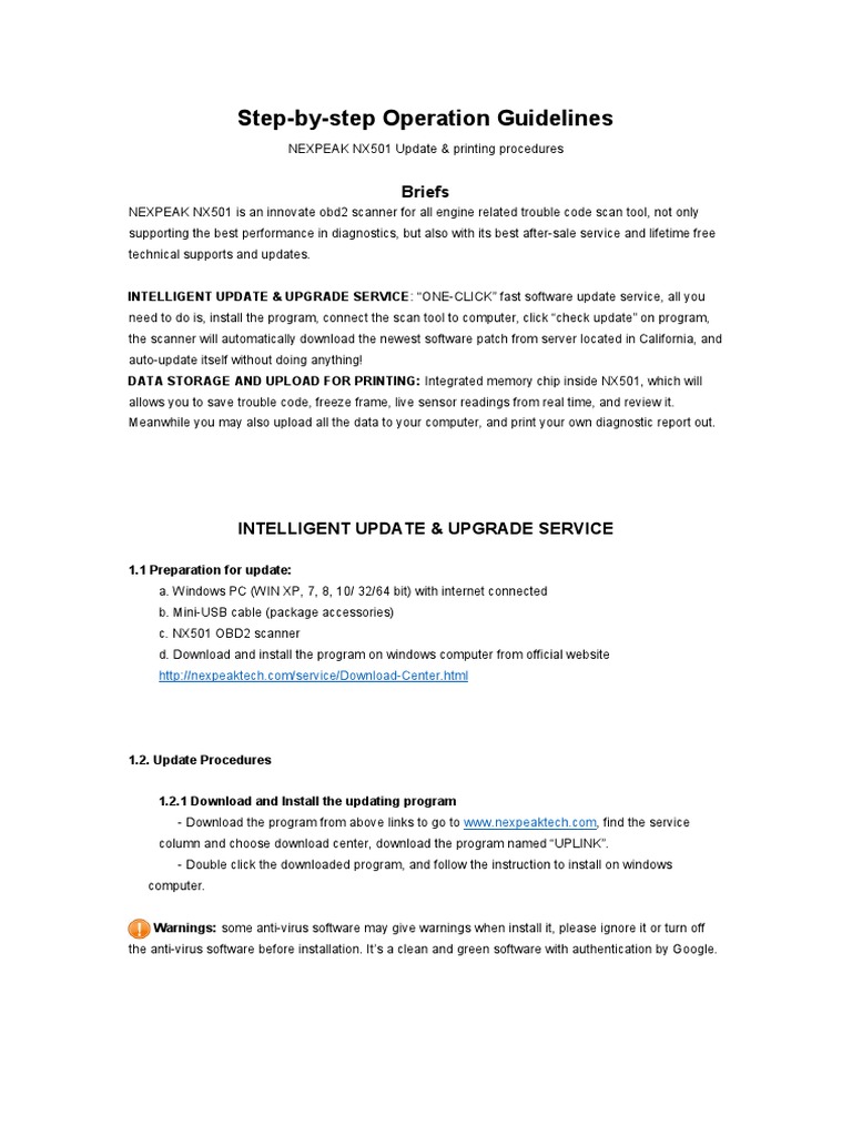 Step-By-Step Operation Guidelines: Briefs | PDF | Usb | Image Scanner