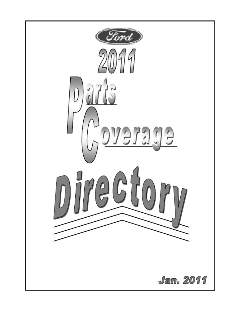 2011 Parts Coverage Directory | PDF | Brake | Transmission (Mechanics)