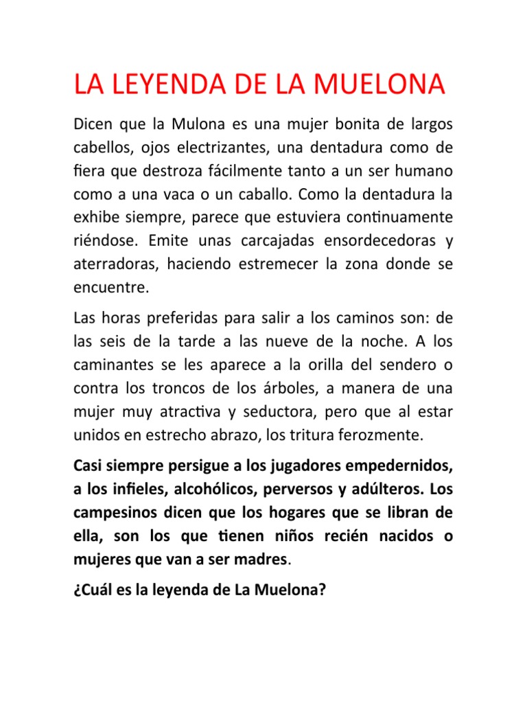 La Leyenda de La Muelona | PDF