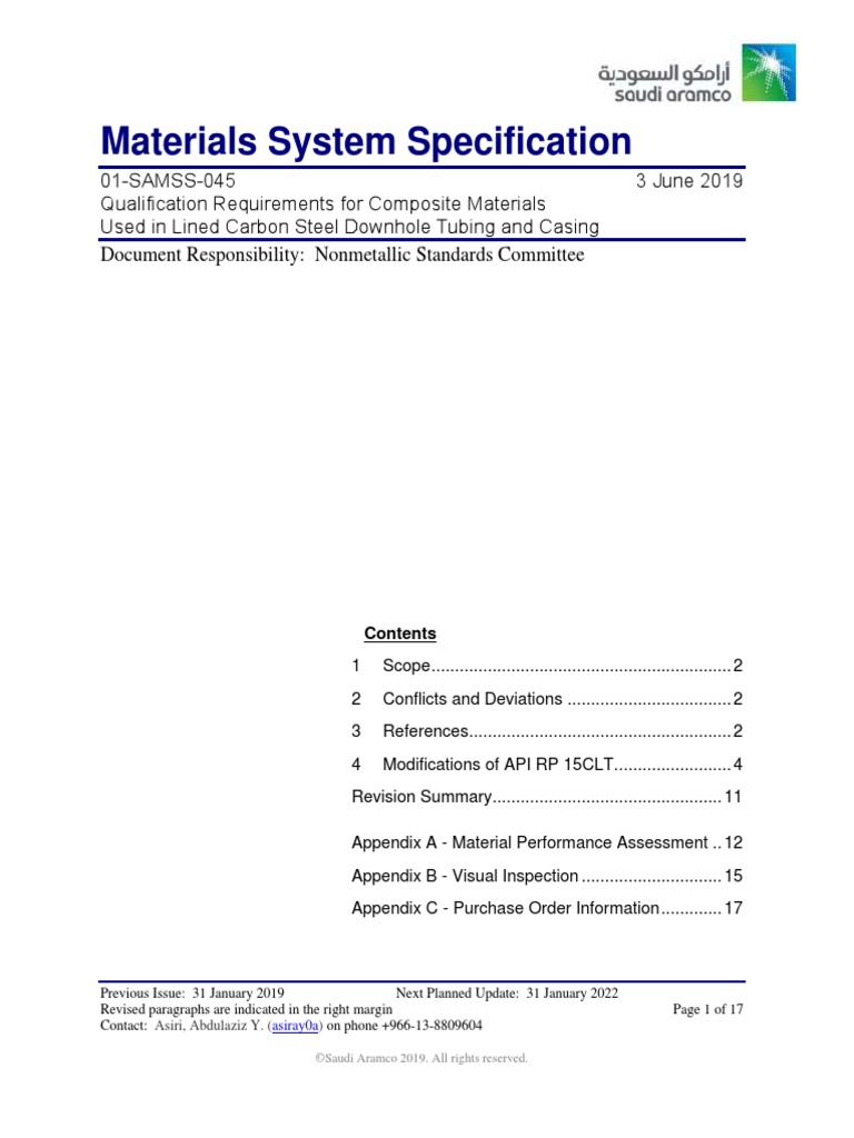 Materials System Specification | PDF | Fibre Reinforced Plastic | Pipe (Fluid Conveyance)