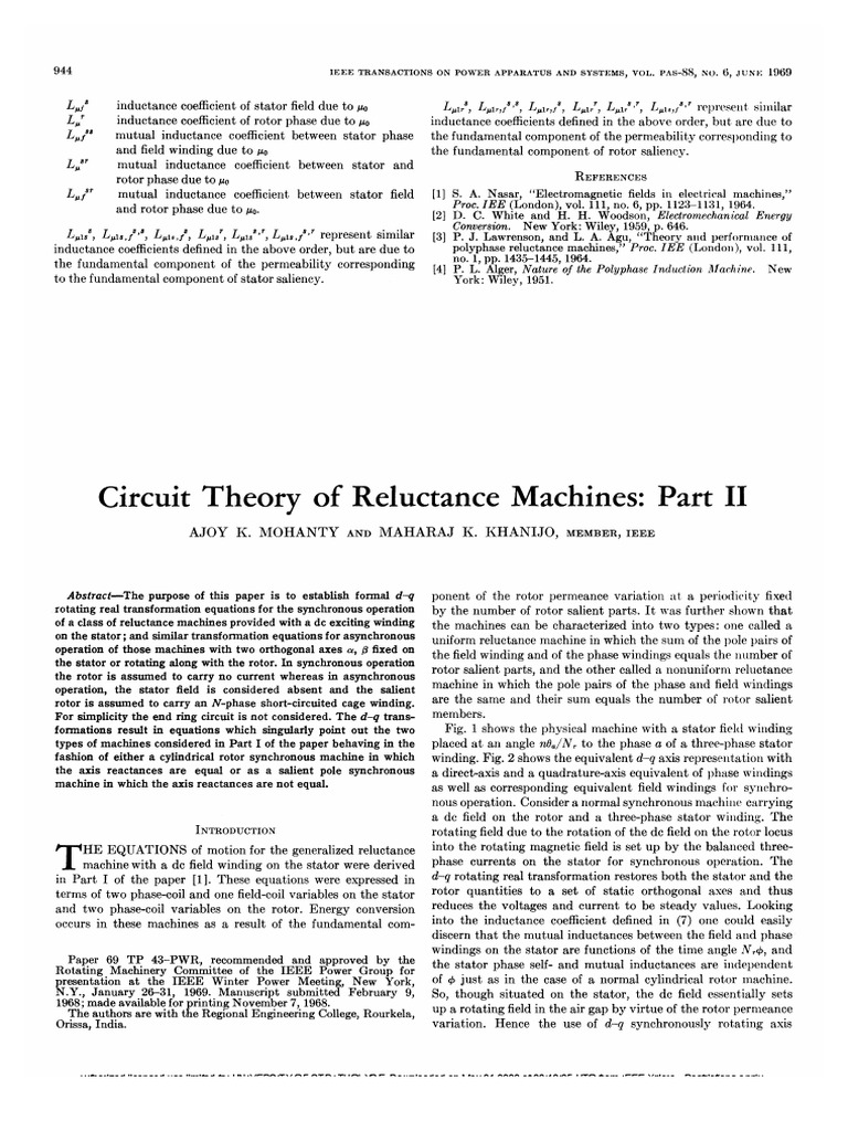 Reluctance Machines Analysis | PDF | Force | Physics