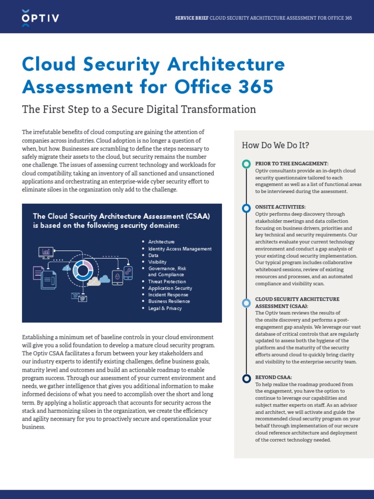 Cloud Security Architecture Assessment For Office 365: The First Step To A Secure Digital ...