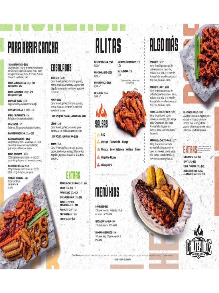 Menu Chiltepinos Ensenada | PDF