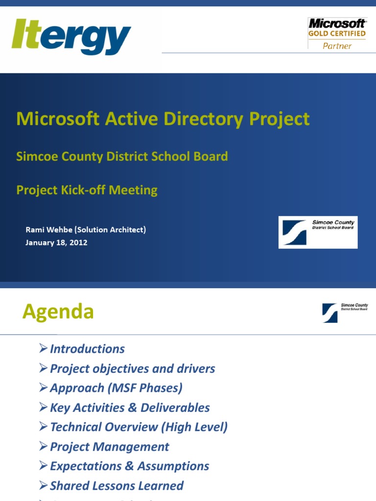 Microsoft Active Directory Project | PDF | Active Directory | Share Point