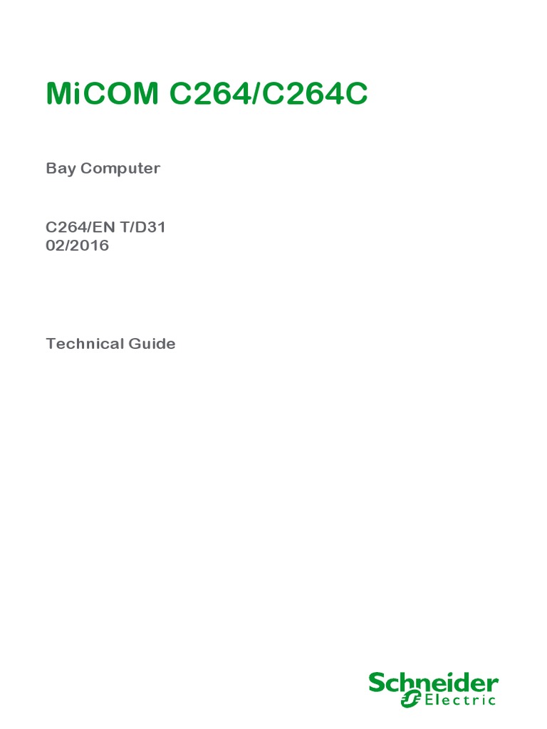 Micom C264/C264C: Bay Computer | PDF | Fuse (Electrical) | Electrical ...