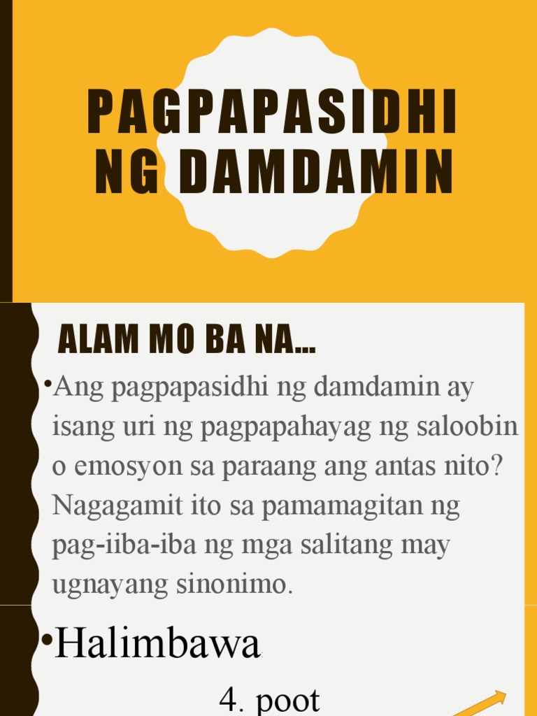 Pagpapasidhi Ng Damdamin