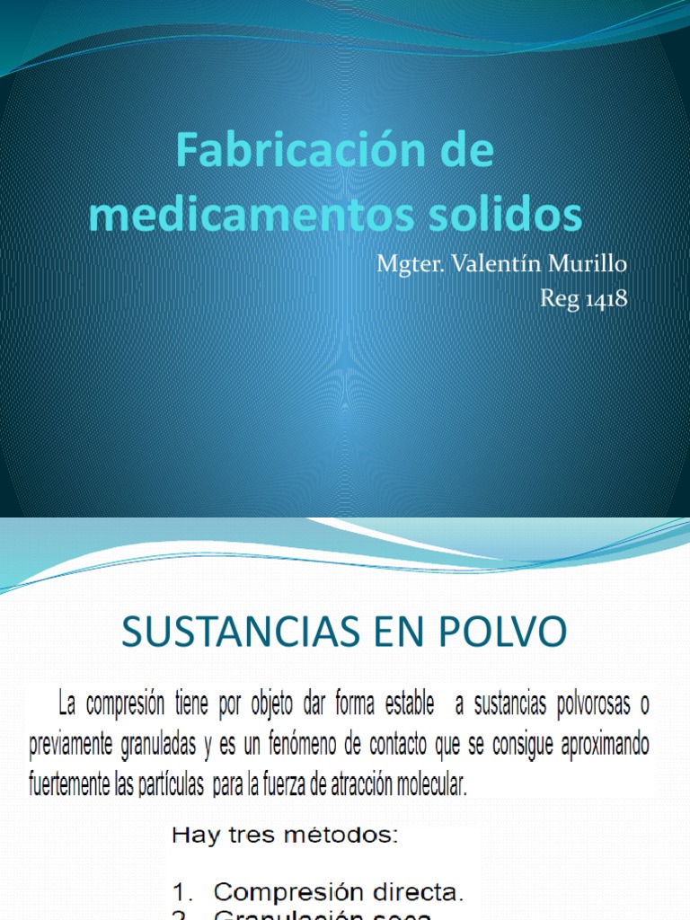 Medicamentos Solidos | PDF | Tableta (Farmacia) | Medicamentos con receta