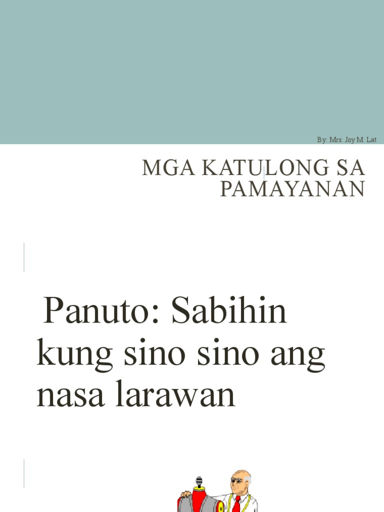 Week 16 - Mga Katulong Sa Pamayanan Activity | PDF