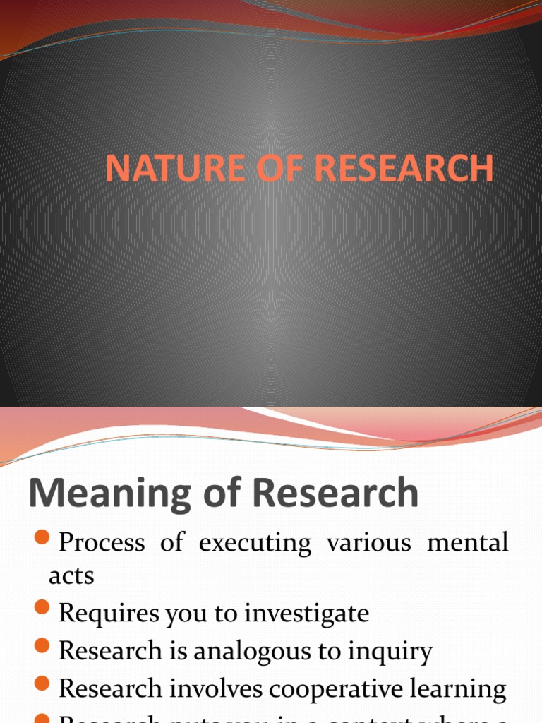 Nature of Research | PDF | Qualitative Research | Data