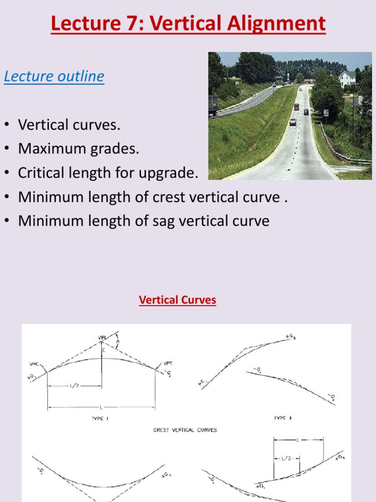 Vertical Alignment & Curve Design | PDF | Transport | Geometry
