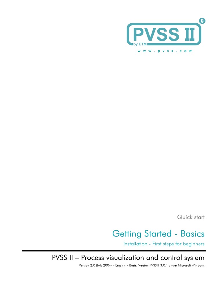 Getting Started - Basics: PVSS II - Process Visualization and Control ...