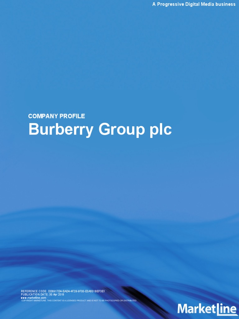 Burberry Group PLC: Company Profile | Download Free PDF | Retail | E ...