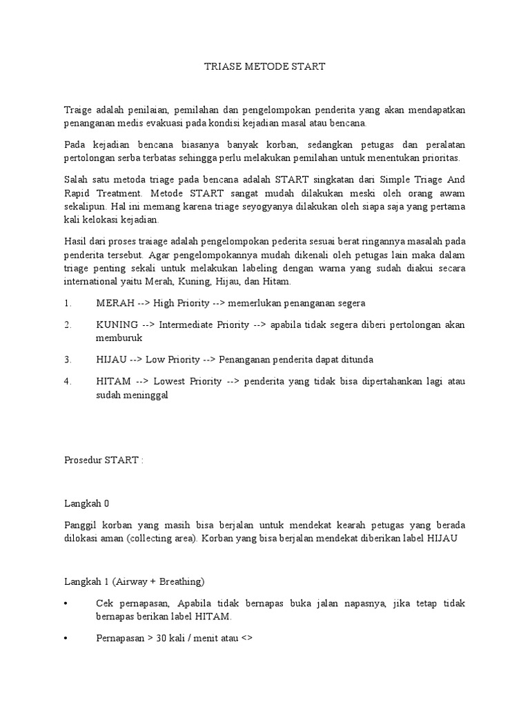 Triase Metode Start | PDF