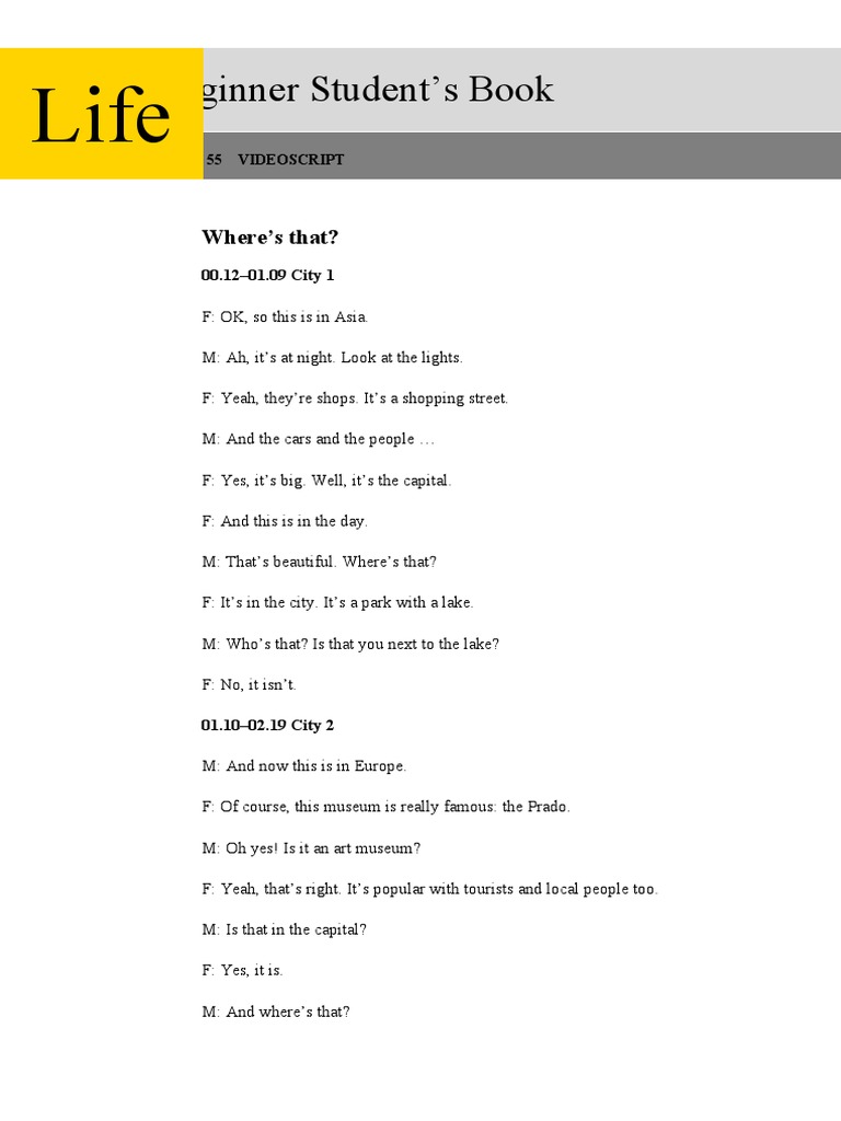 Beginner Student's Book | PDF