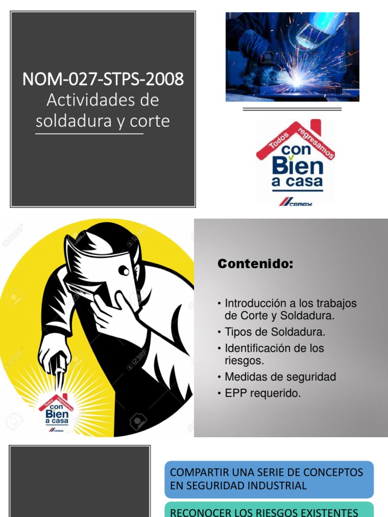 Cap NOM-027-STPS-2008 CORTE Y SOLDADURA.pdf | Soldadura | Oxígeno