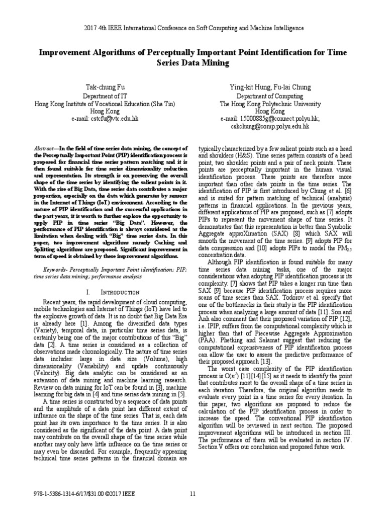 1improvement Algorithms of Perceptually Important P PDF | PDF | Time ...