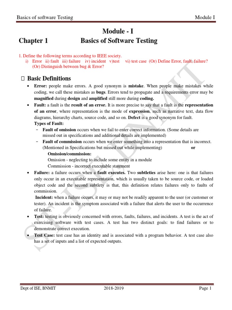 ST Module 1 | PDF | Software Quality | Software Testing