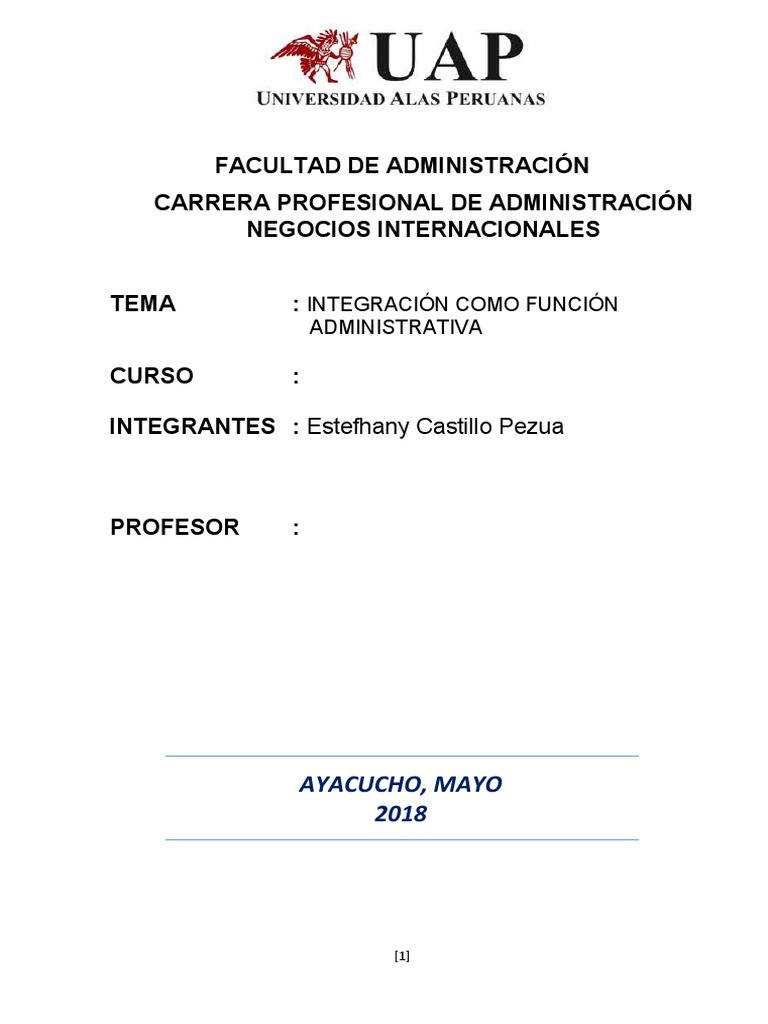 Etapas de la Integración Administrativa | PDF | Gestión de recursos ...