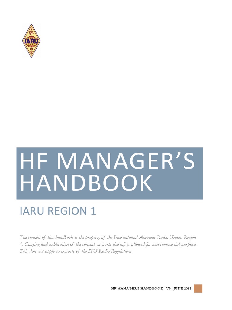 HF Managers Handbook v9 | PDF | High Frequency | Frequency Modulation