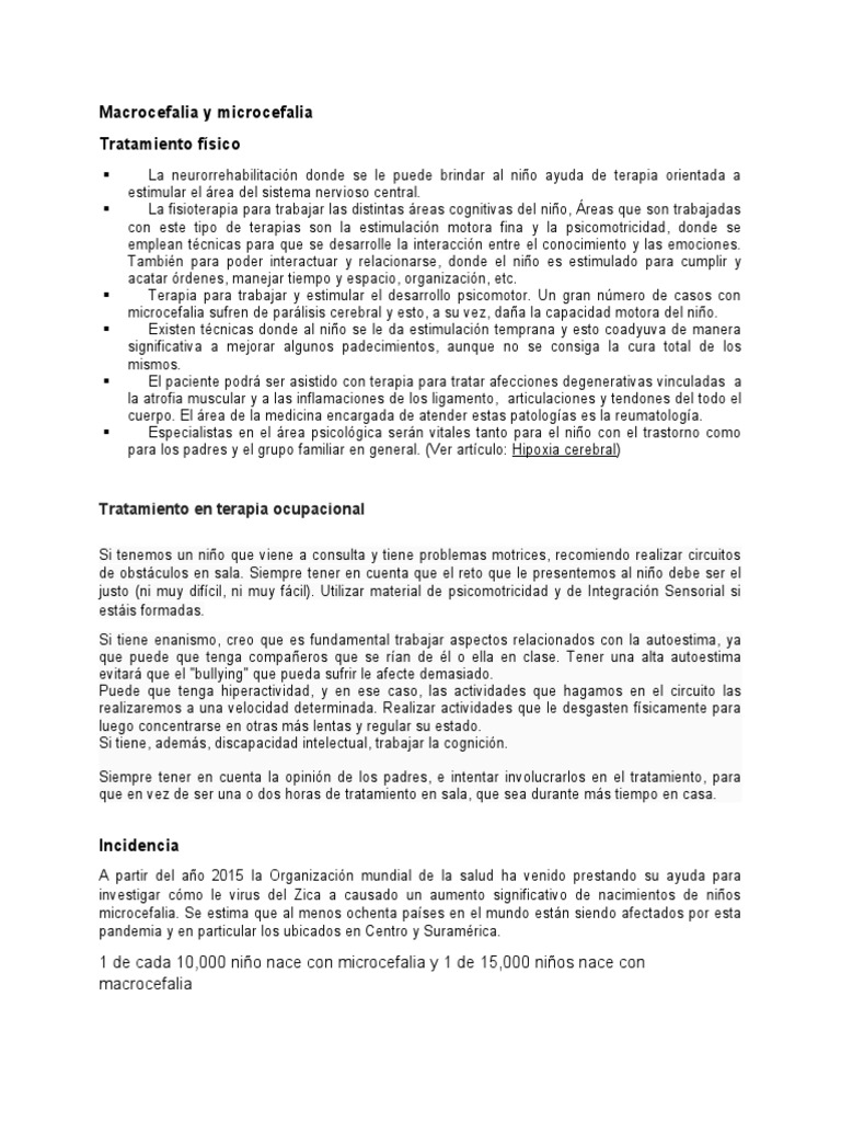 Macrocefalia y Microcefalia | PDF | Sistema nervioso | Neurociencia