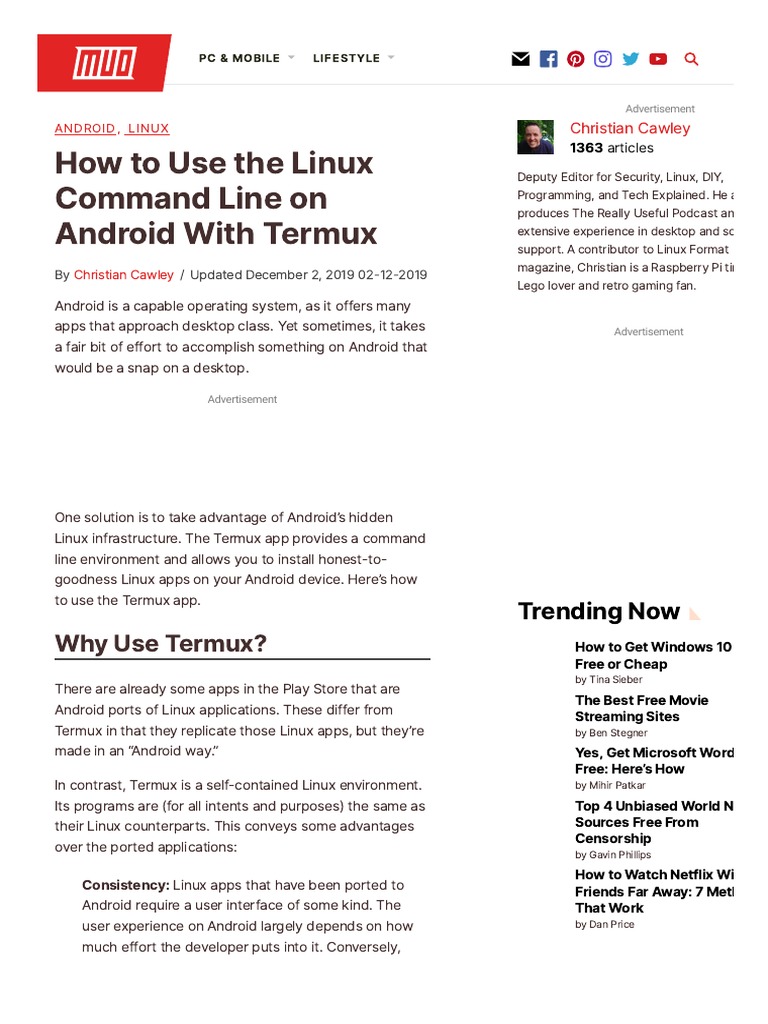 How To Use The Linux Command Line On Android With Termux | PDF ...