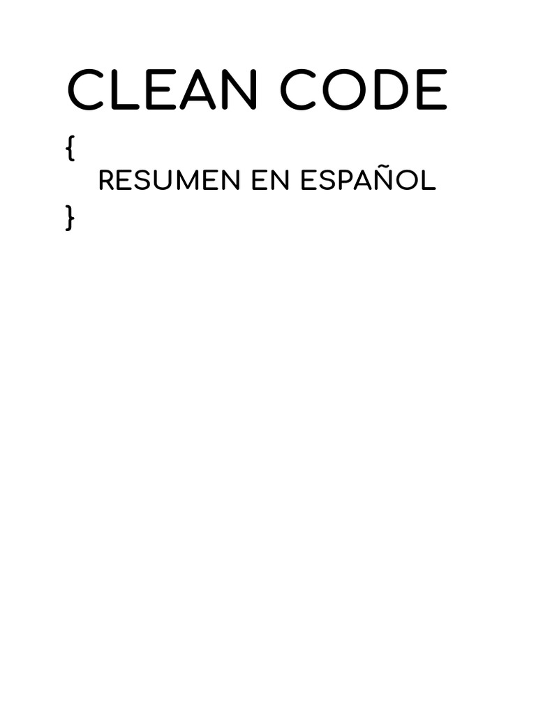 Clean Code | PDF | Desarrollo guiado por pruebas | Software