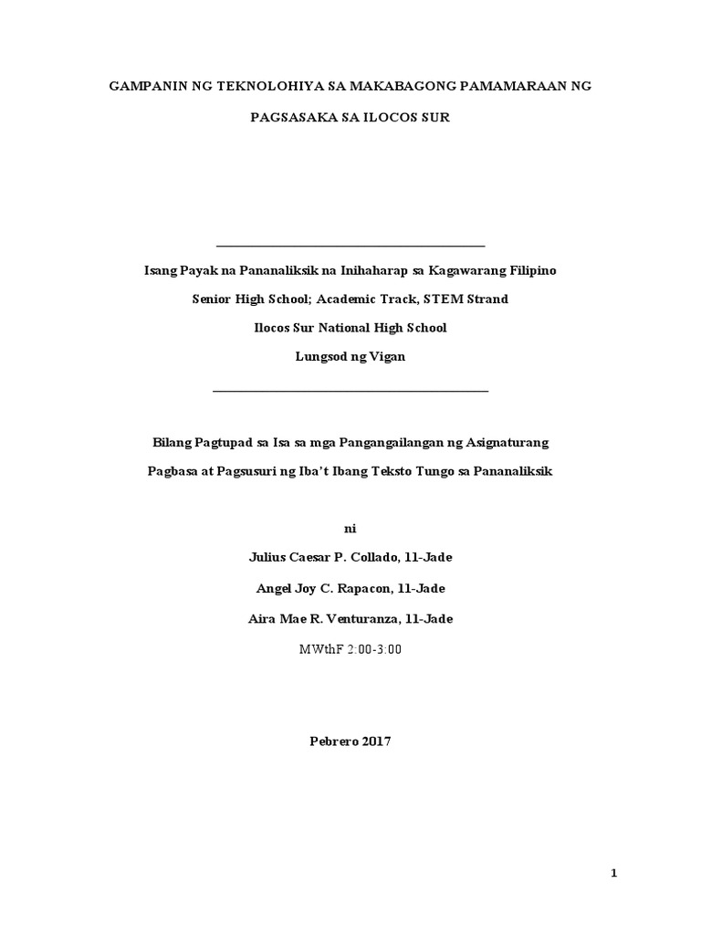 Pagbasa Research | PDF