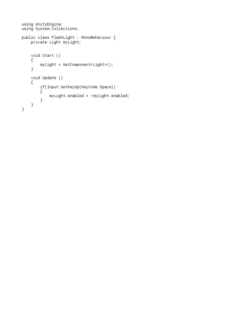 Unity Flashlight Script Pdf 