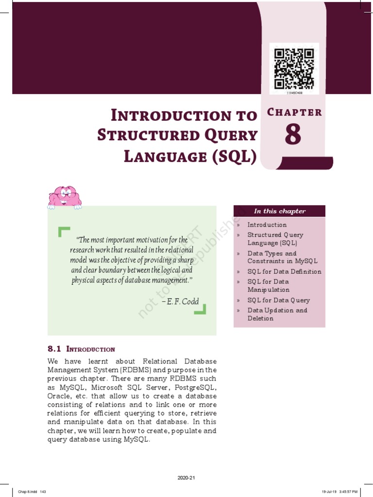 Introduction To Structured Query Language (SQL) : E. F. Codd | PDF ...