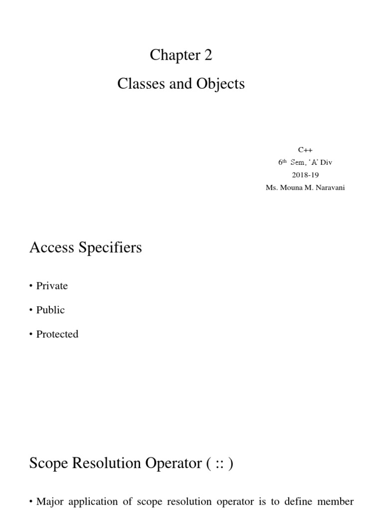 C++ Scope Resolution Operator Guide | PDF