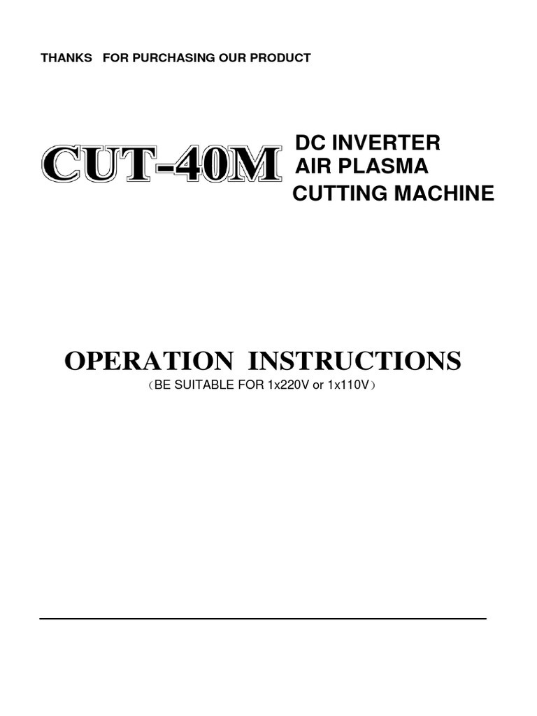 Top Gun CUT-40M | PDF | Welding | Construction