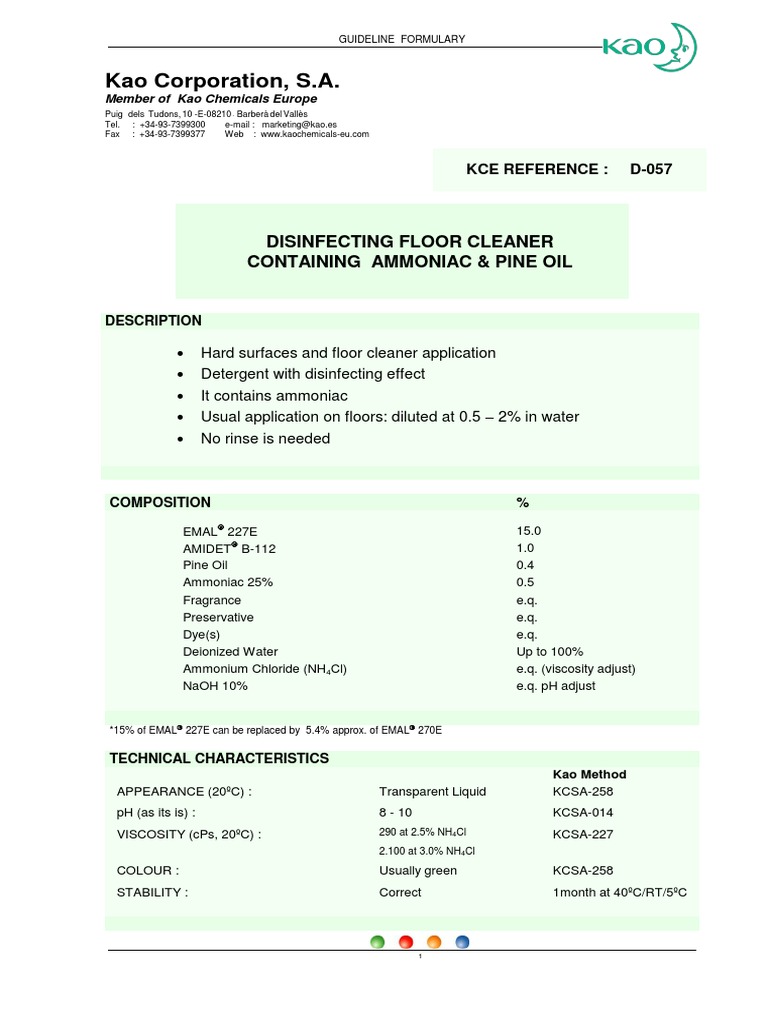 Floor Cleaner | PDF | Surfactant | Sodium Hydroxide